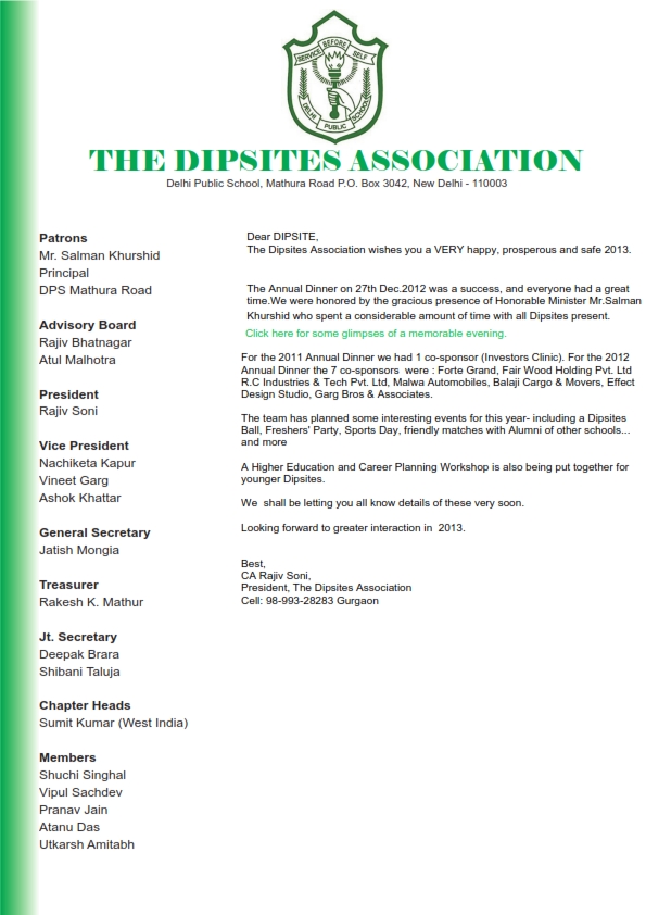 Happy New Year 2013 to all Dipsites | THE DIPSITES ASSOCIATION
